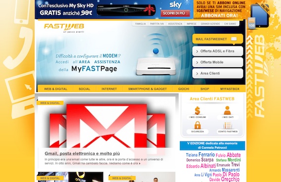 Fastweb.it si trasforma in un portale verticale dedicato all’high tech ...