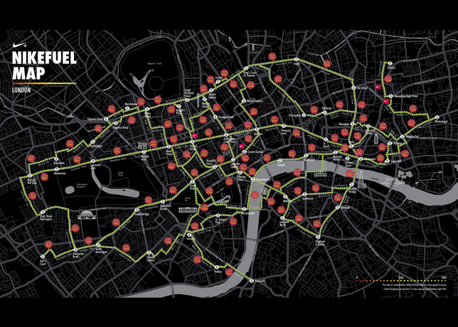 Nike disegna una mappa per incoraggiare i londinesi a camminare - Brand ...
